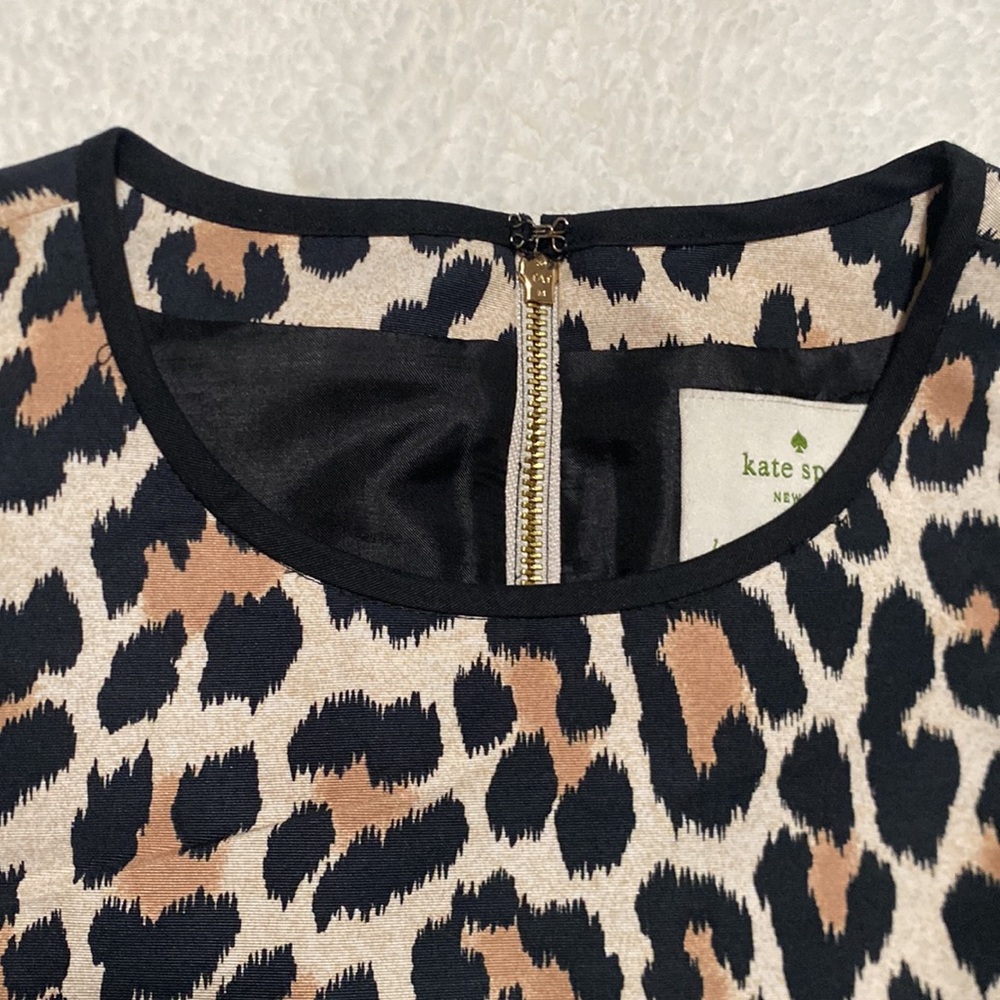 Kate Spade Leopard Print Paulina Sheath Dress Size 2 - Gem